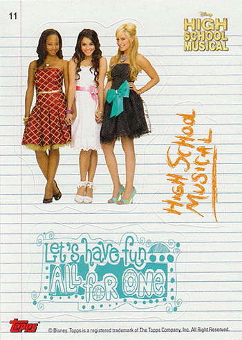2008 Topps High School Musical Expanded Edition Checklist, Cards Info