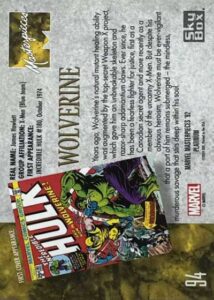 2024 SkyBox Marvel Masterpieces '92 Platinum Checklist, Box Info